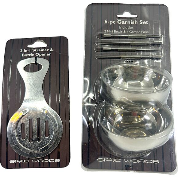 Style Works | Kitchen | Style Works 6piece Garnishing Set 2in Strainer ...